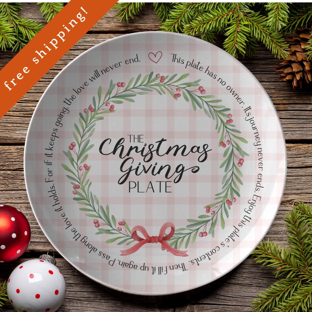 The Christmas Giving Plate, Sharing Plate, Family Plate, Housewarming ...