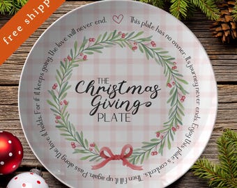 The Christmas Giving Plate, Sharing Plate, Family Plate, Housewarming ...