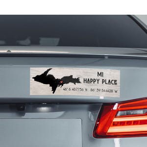 Custom UP Michigan Bumper Sticker Decal, Personalized Michigan Upper ...