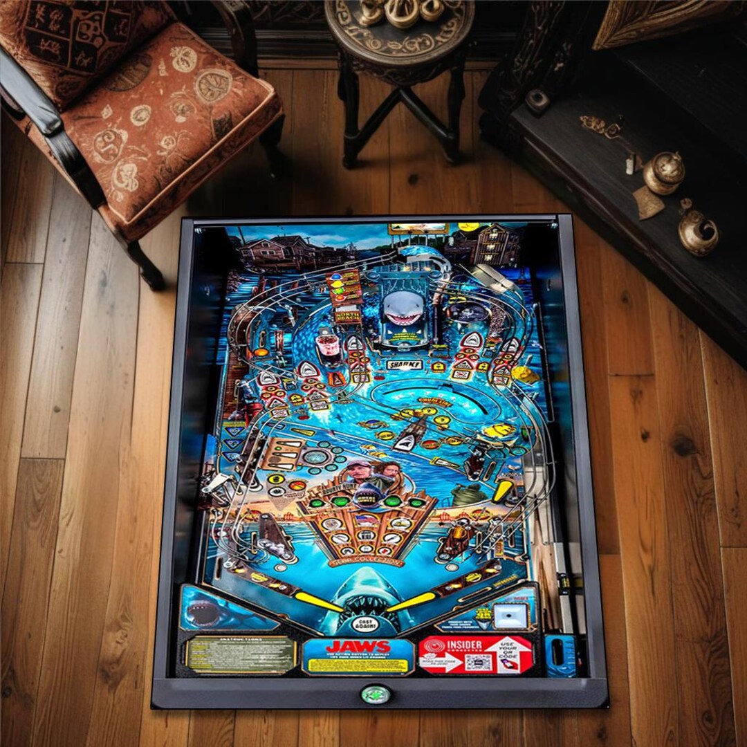 Jaws Pinball Playfield Rugs, Pinball Rug, Pinball Game Room Rug, Kids ...