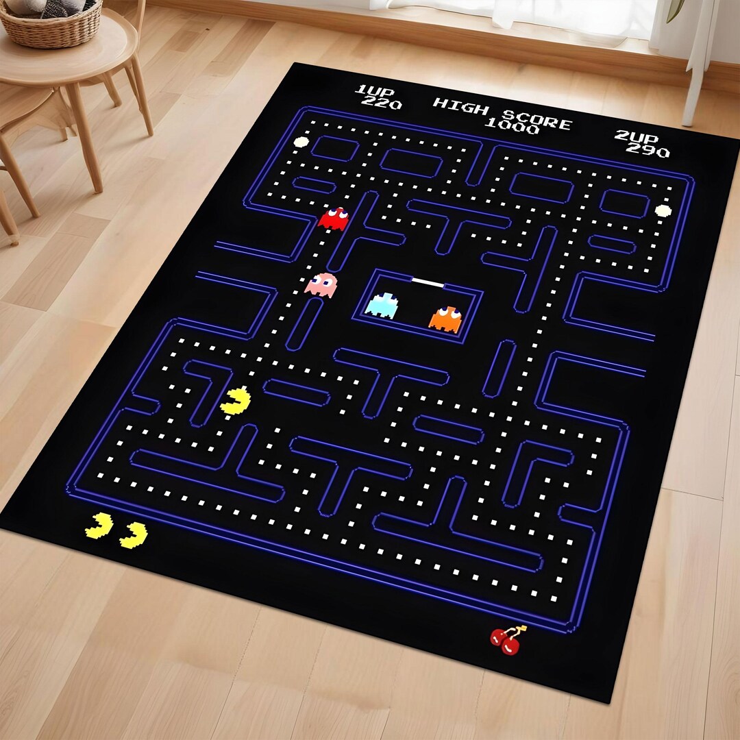 Video Game Rug, Gamer Rug, Atari Rug, Play Room, Game Room, Man Cave ...
