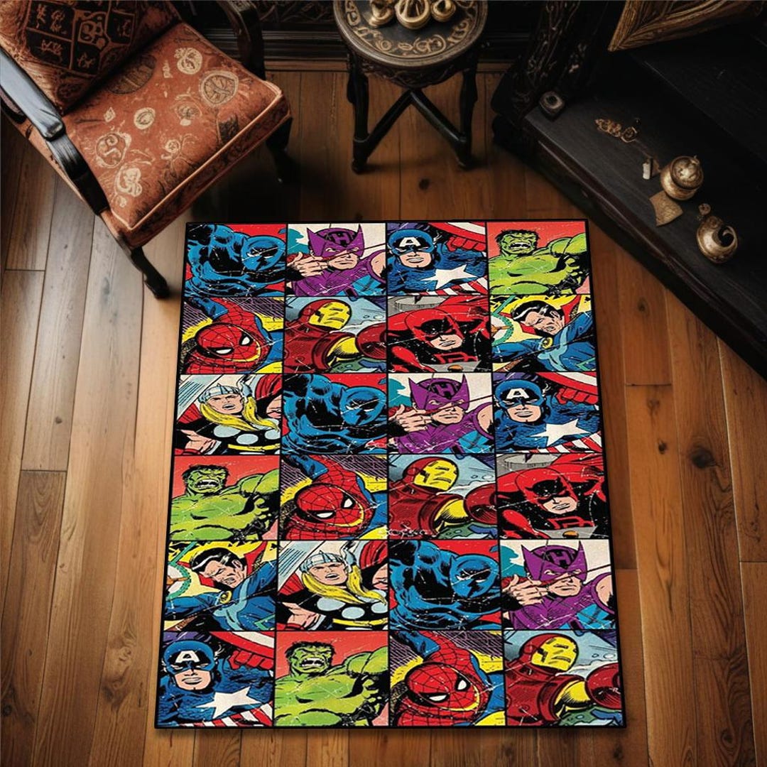 Marvel, Marvel Characters Rug, Super Hero Rug, Avenger Decor ...