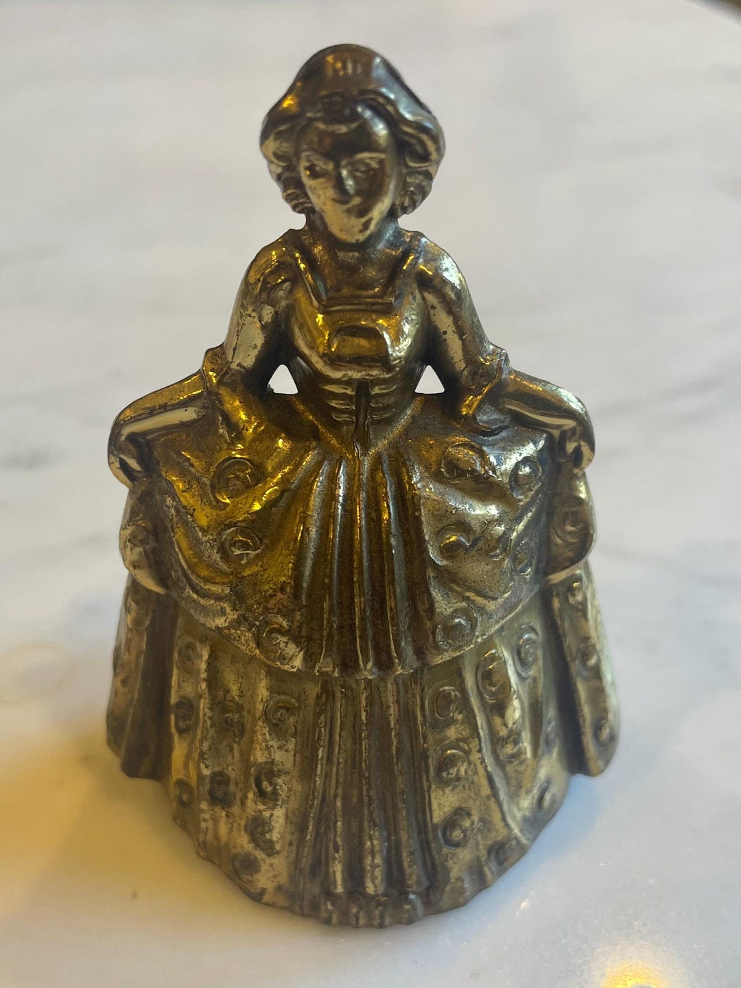 Vintage Brass Lady Bell - Etsy
