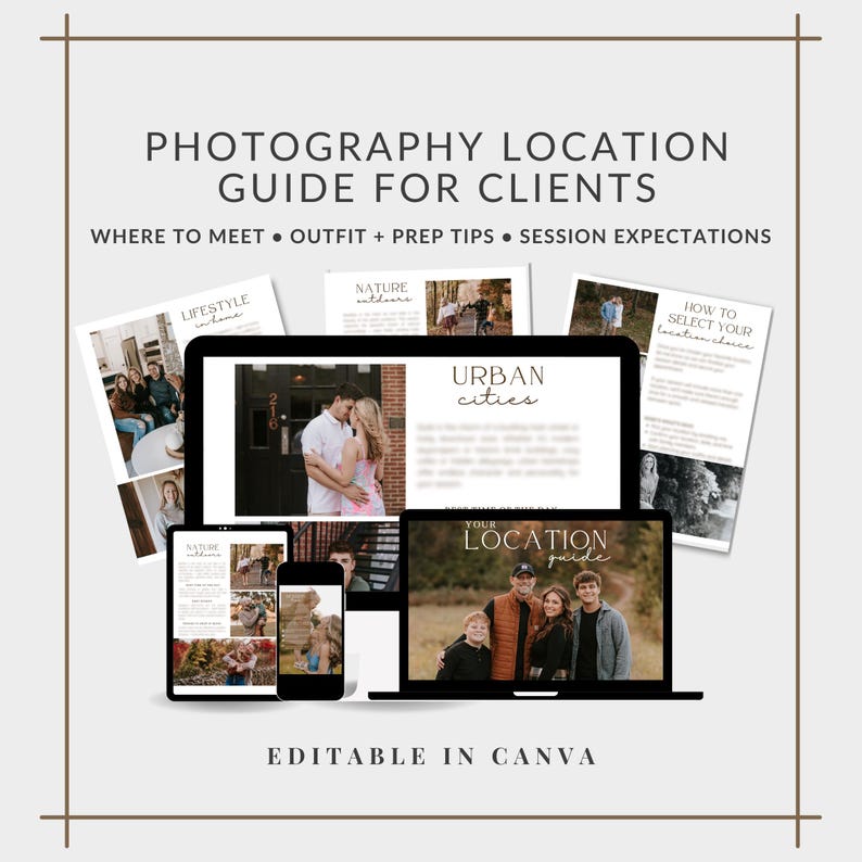 Photography Location Guide Template | Client Prep for Photographers ...