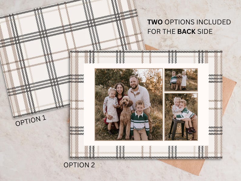Custom Holiday Card Template | Two Layout Options | Personalized ...