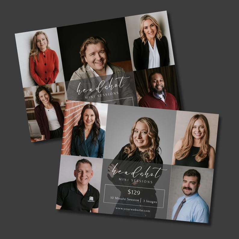 Headshot Mini Session Template | Canva Marketing Graphic for ...