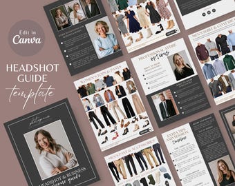 Headshot Style Guide Template: Photographer Welcome Packet (canva ...
