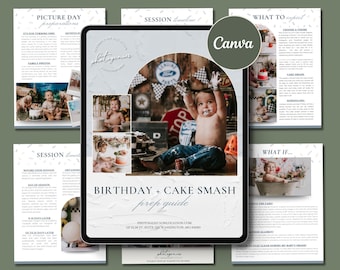 Cake Smash Session Guide Template: Photography Marketing (canva ...