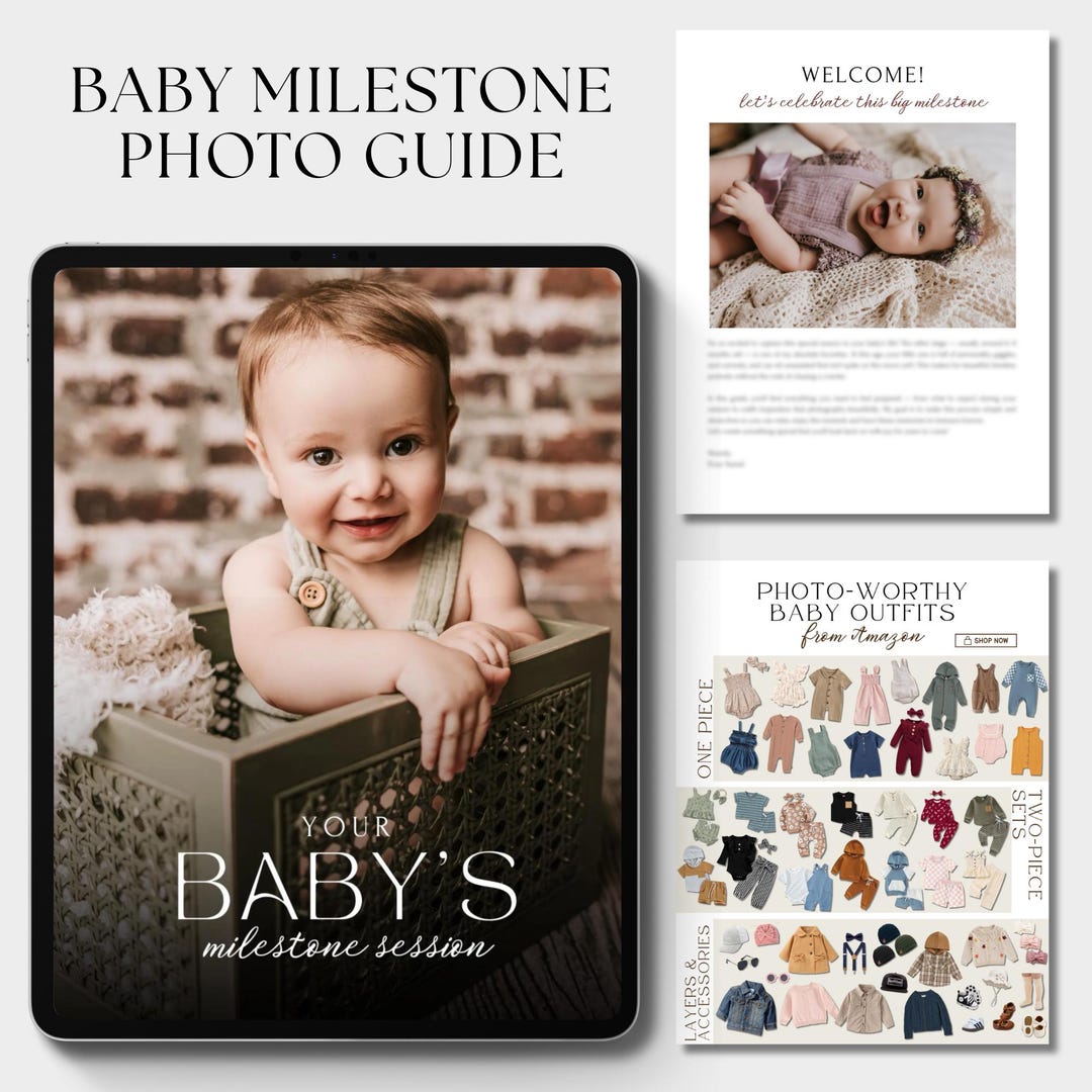 Milestone Photo Session Guide | Editable Canva Welcome Template for ...