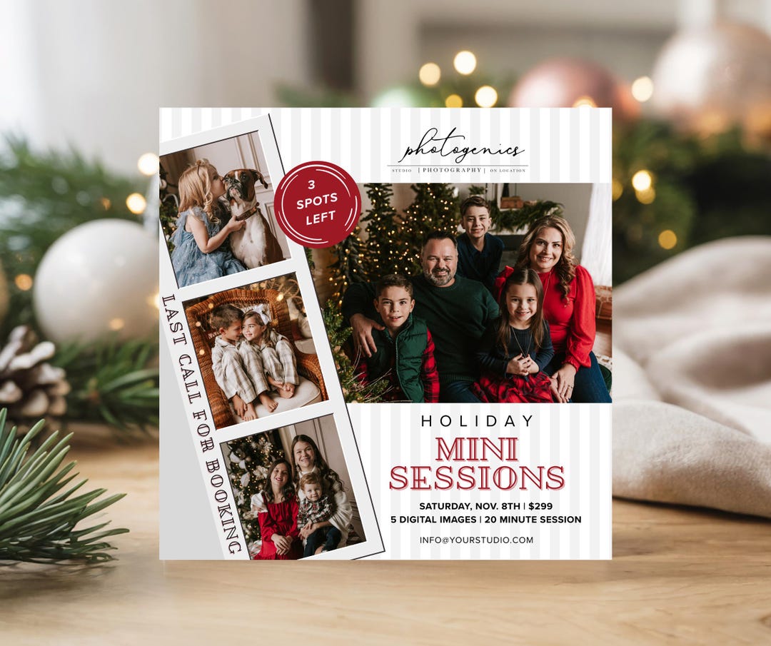 Last Call Holiday Mini Session Canva Template| Two Sizes Included ...