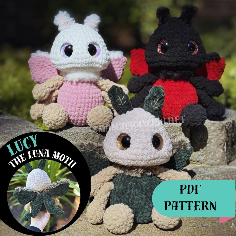 Lucy the Luna Moth | Crochet Pattern | Amigurumi - Etsy