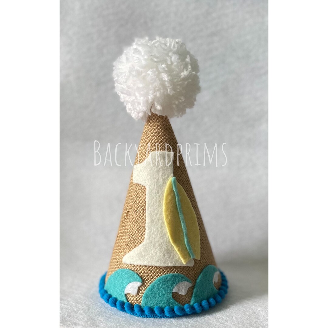 The Big ONE Birthday Party Hat - First 1st One Hat, Surfs Upbirthday ...