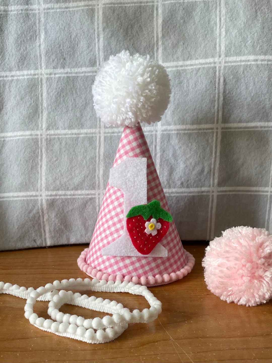 Berry Sweet One Birthday Hat, Strawberry Birthday Hat, Party Hat Crown ...