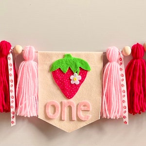 Berry Sweet ONE 1st Birthday, Strawberry Birthday Party, Highchair ...