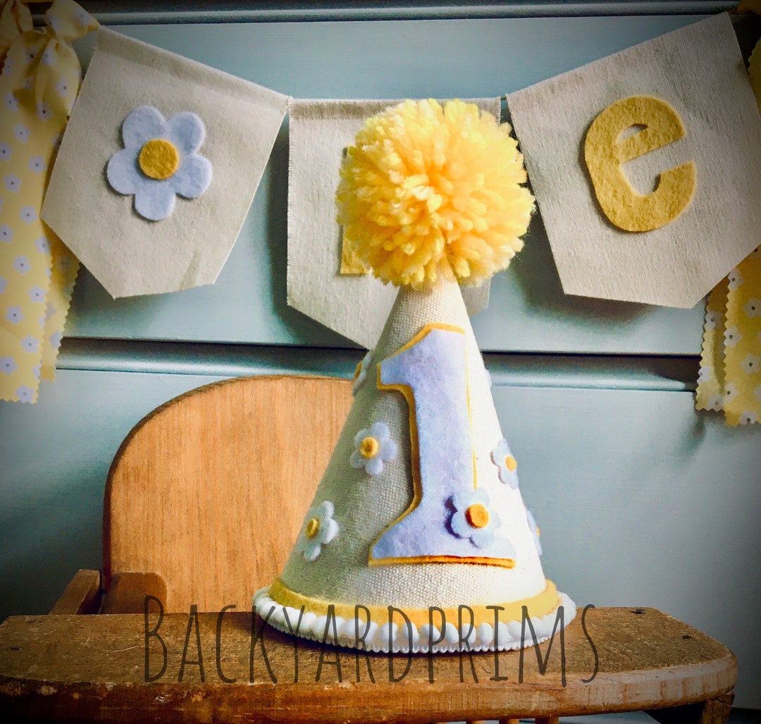 DAISY Party Hat, Boho Peace Birthday, Boho Daisy Flower Party Crown ...