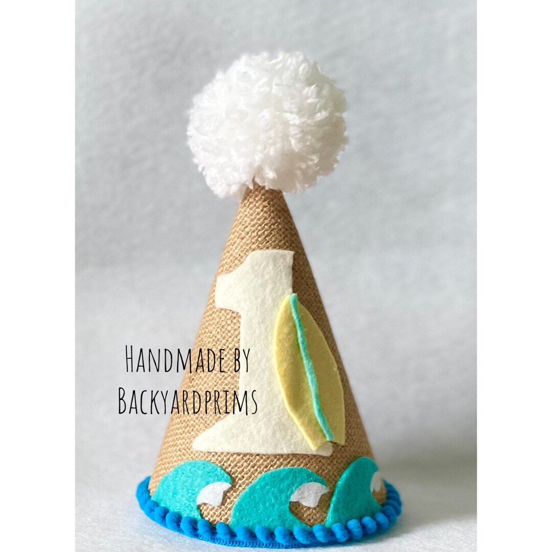 Wave 1st Birthday Party Hat, Surf Birthday Hat, Catch the Wave ...