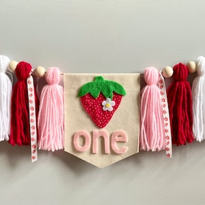 Berry Sweet ONE 1st Birthday, Strawberry Birthday Party, Highchair ...