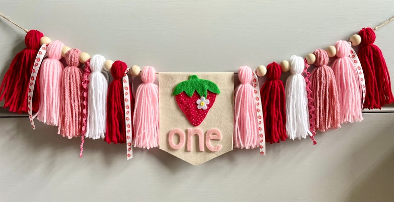 Berry Sweet ONE 1st Birthday, Strawberry Birthday Party, Highchair ...
