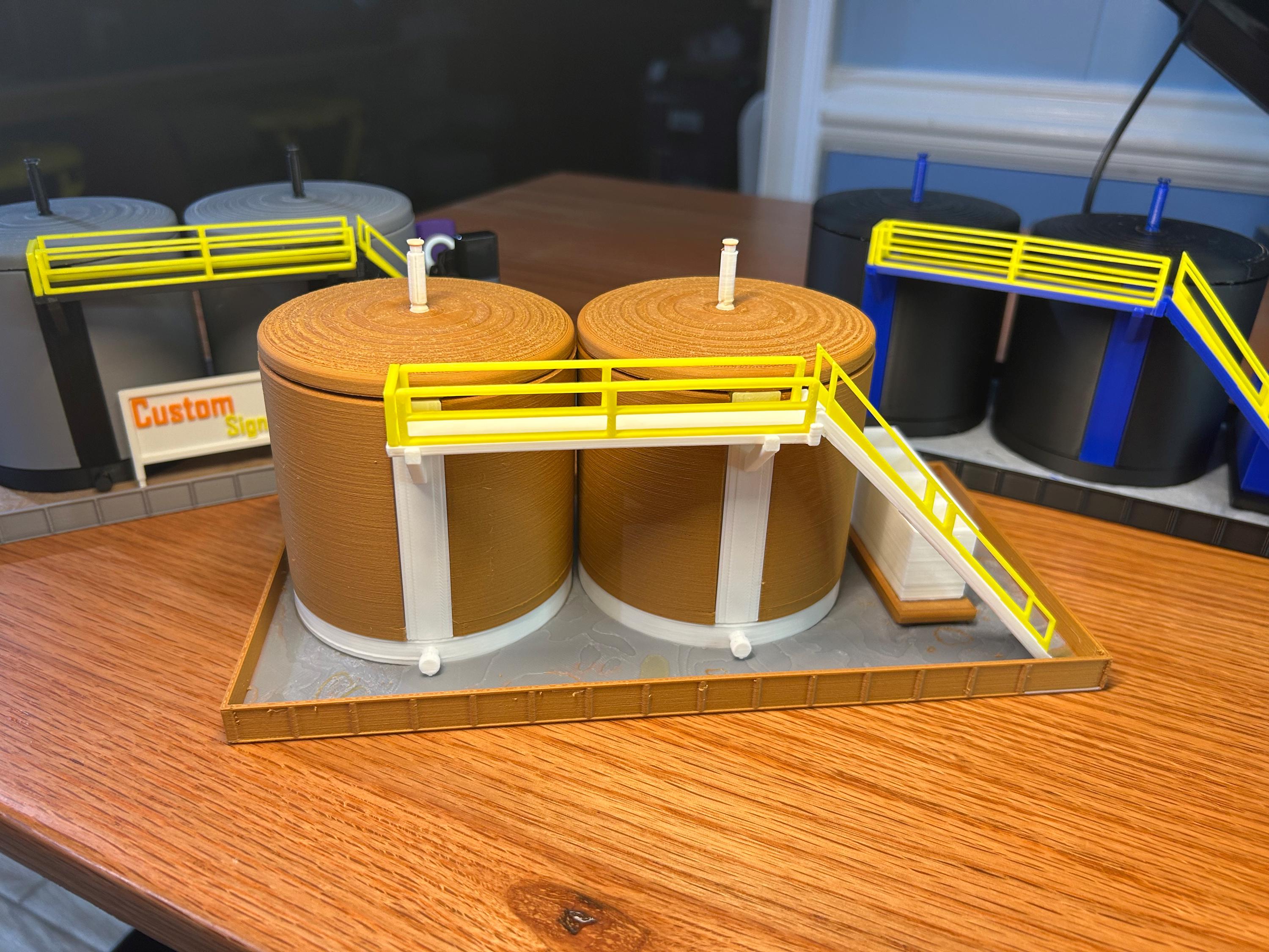 Oilfield Tank Battery 3D Printed Model | Plastic Model Assembly Kit ...