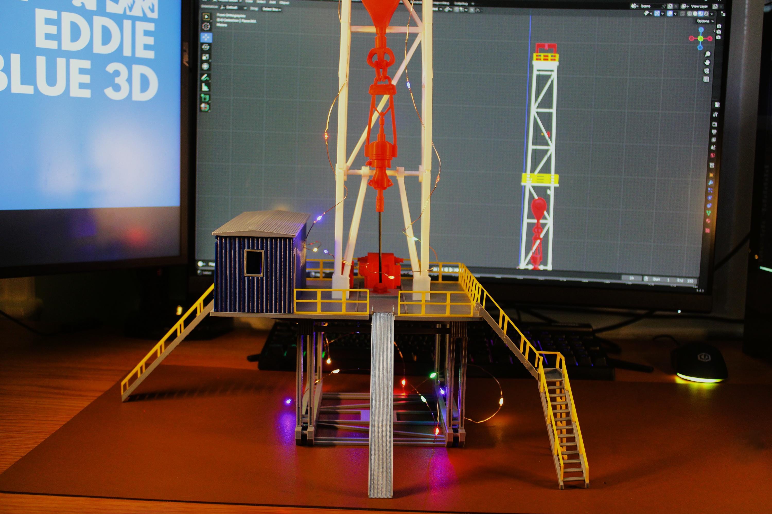 Drilling Rig Model 3D Printed | Oilfield Office Decor - Etsy