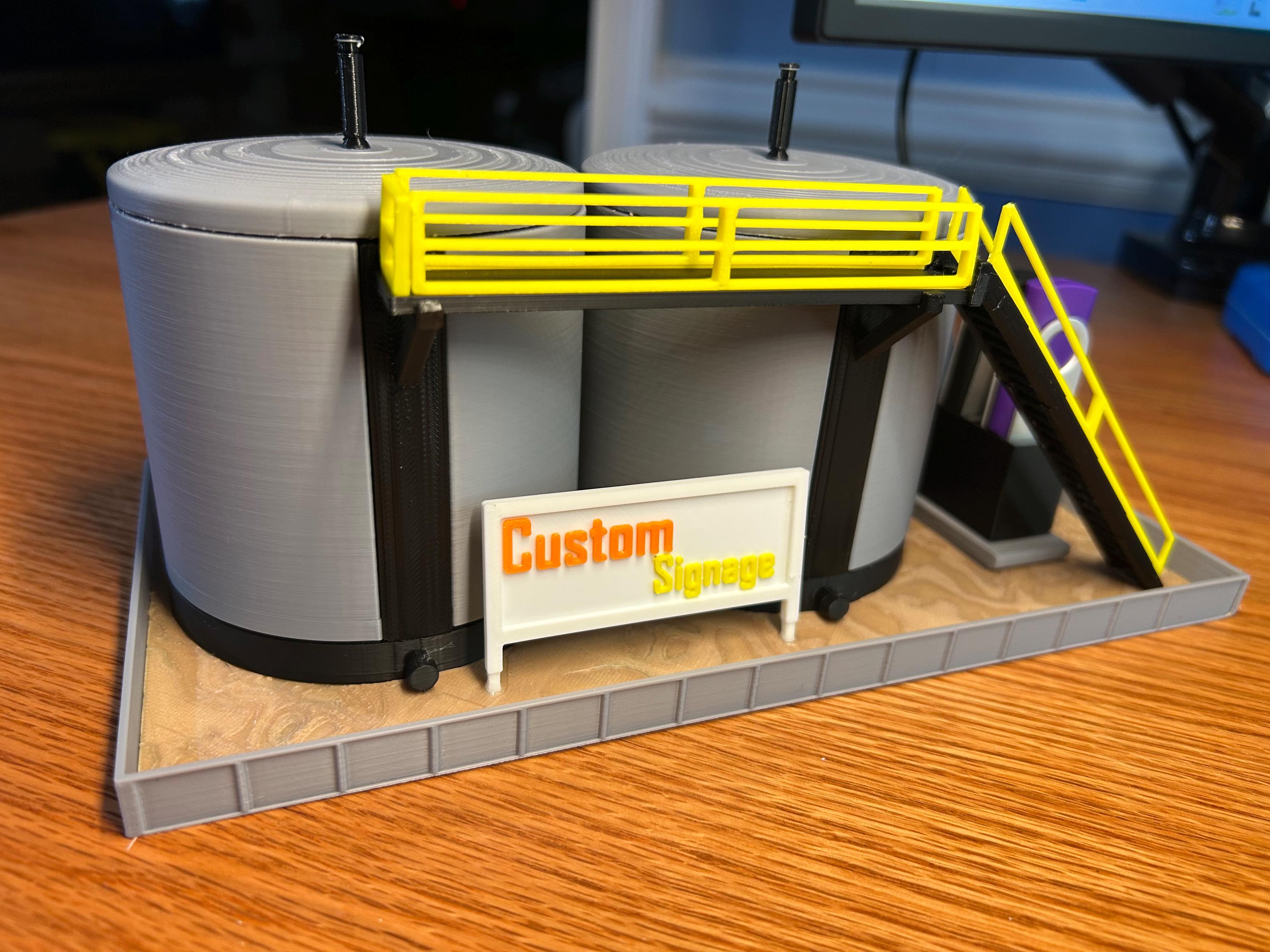 Oilfield Tank Battery 3D Printed Model | Plastic Model Assembly Kit ...