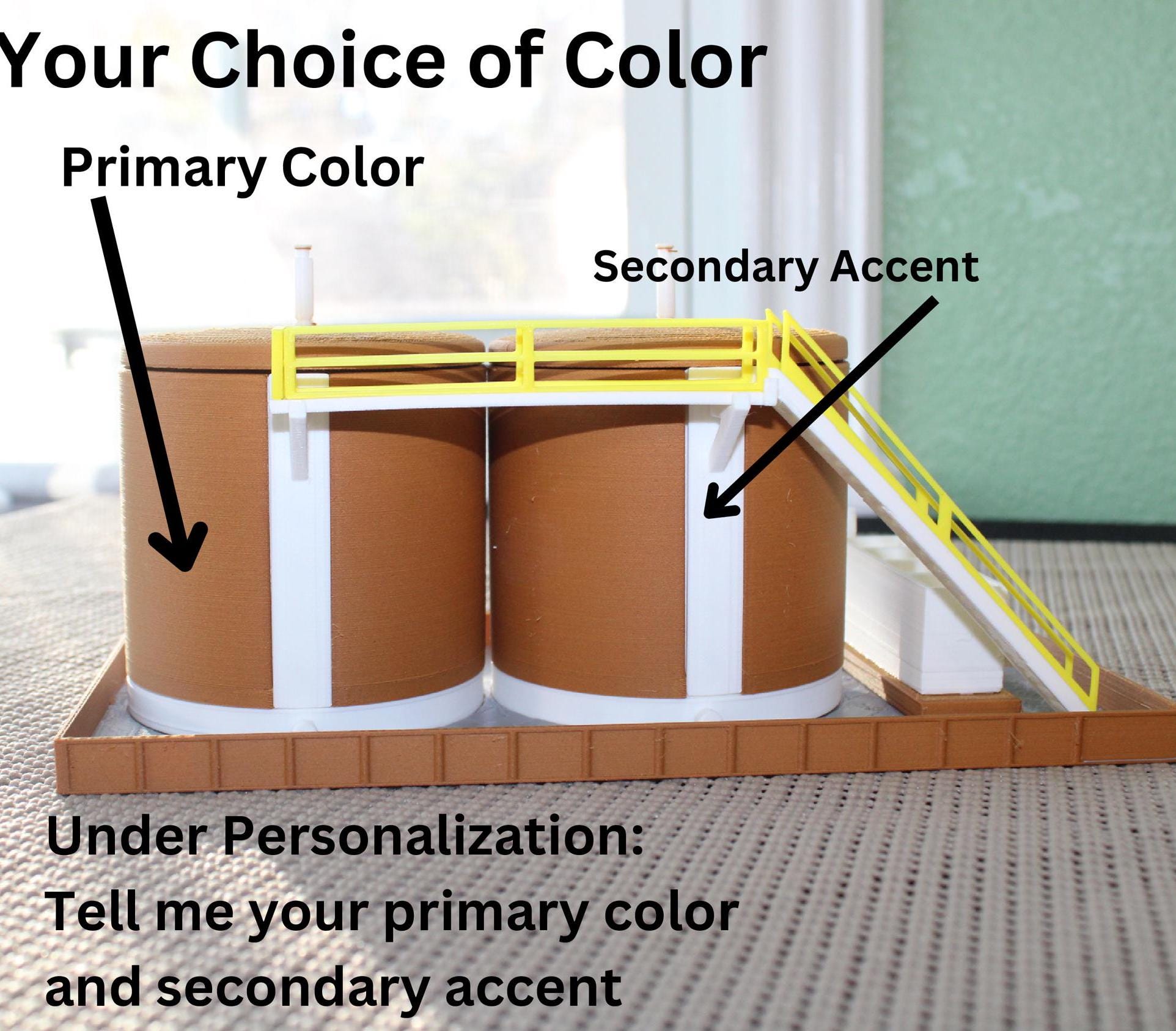 Oilfield Tank Battery 3D Printed Model | Plastic Model Assembly Kit ...