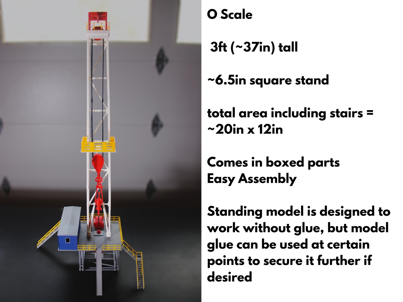 Drilling Rig Model 3D Printed | Oilfield Office Decor - Etsy