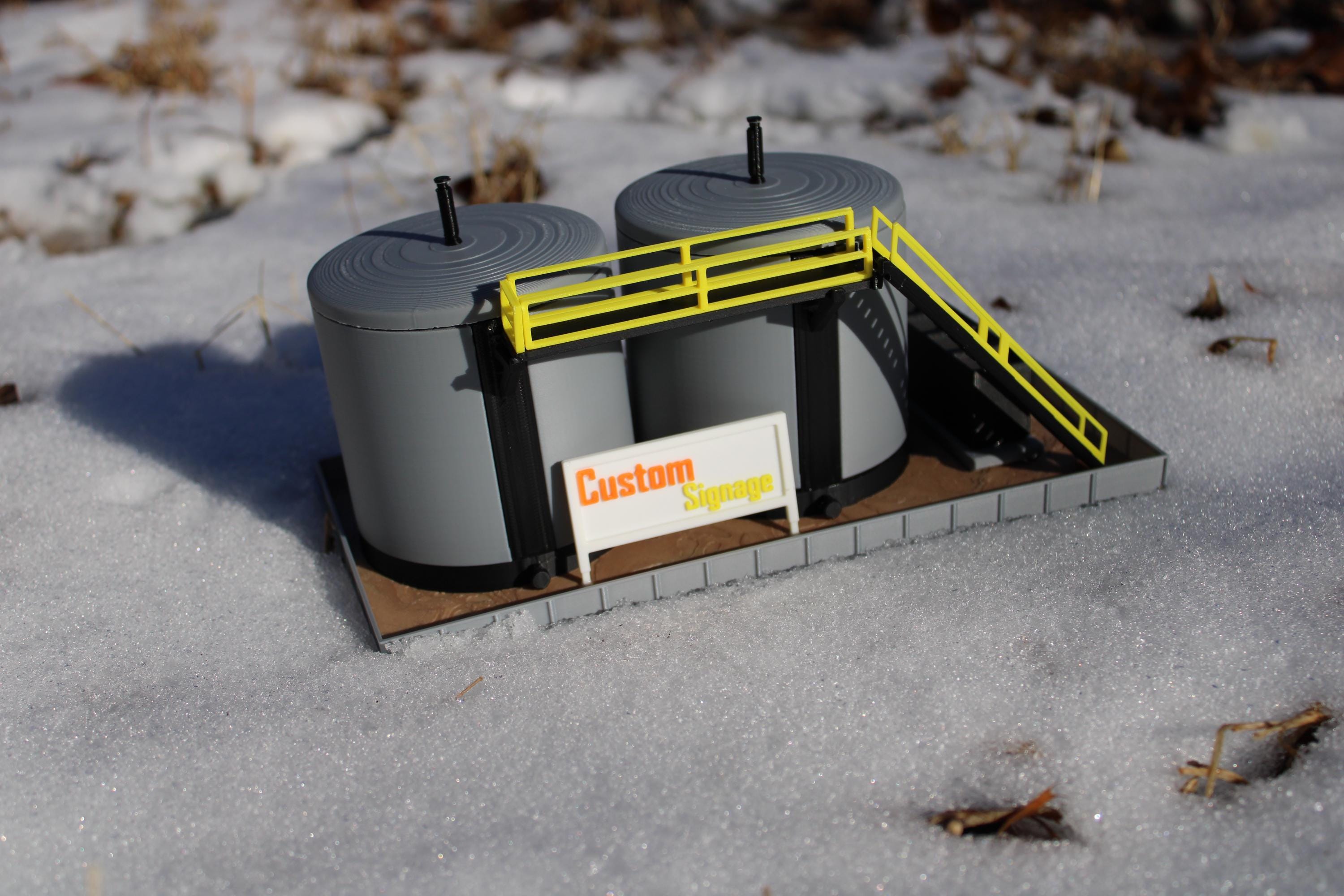 Oilfield Tank Battery 3D Printed Model | Plastic Model Assembly Kit ...