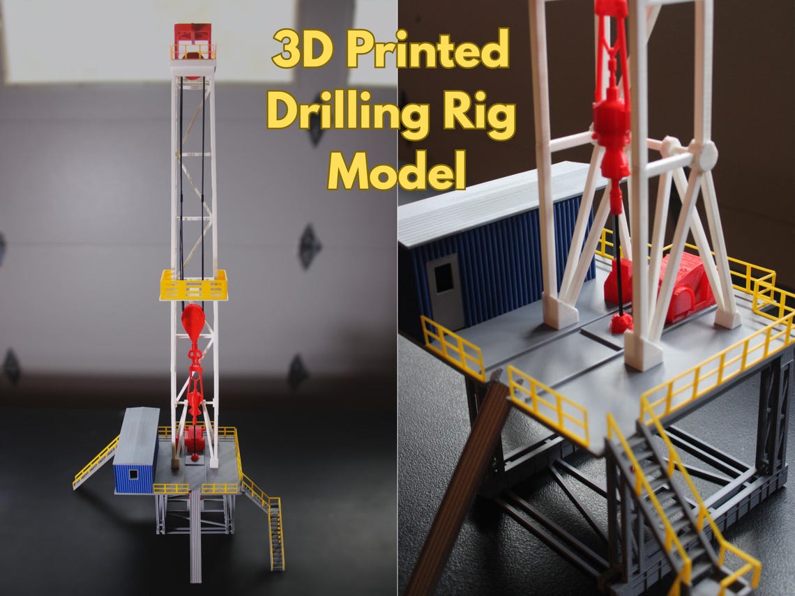 Drilling Rig Model 3D Printed | Oilfield Office Decor - Etsy