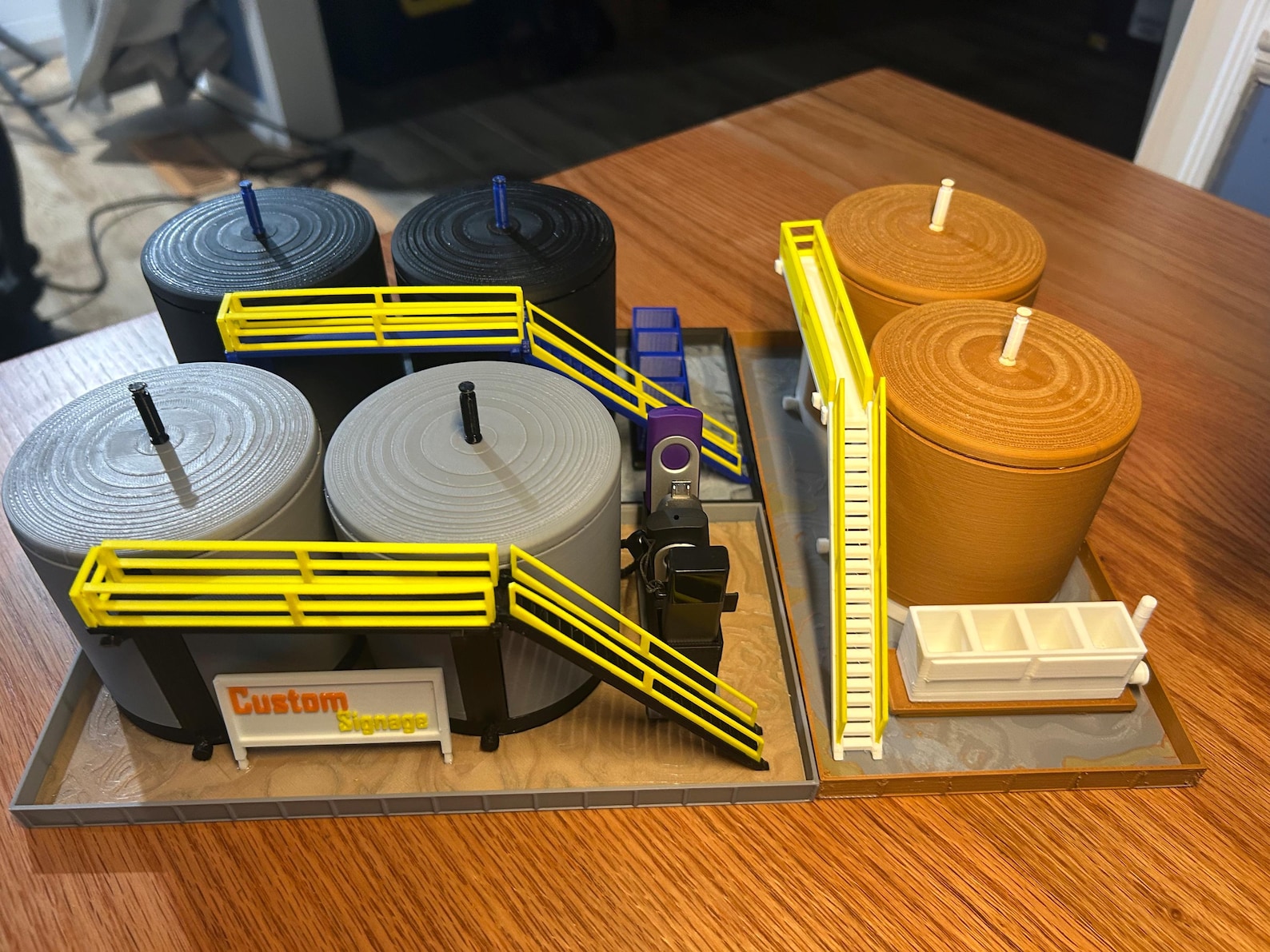 Oilfield Tank Battery 3D Printed Model | Plastic Model Assembly Kit ...