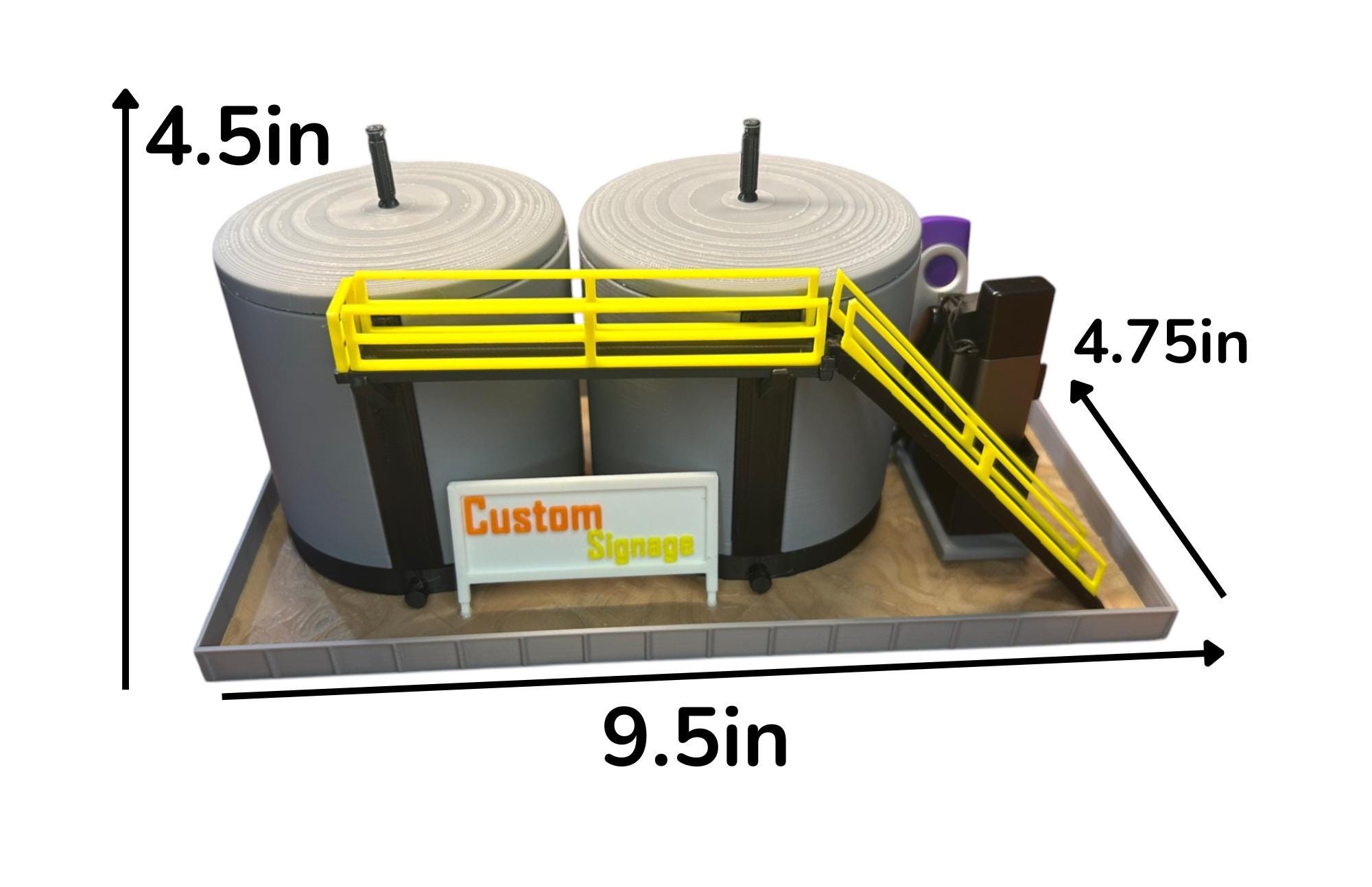 Oilfield Tank Battery 3D Printed Model | Plastic Model Assembly Kit ...