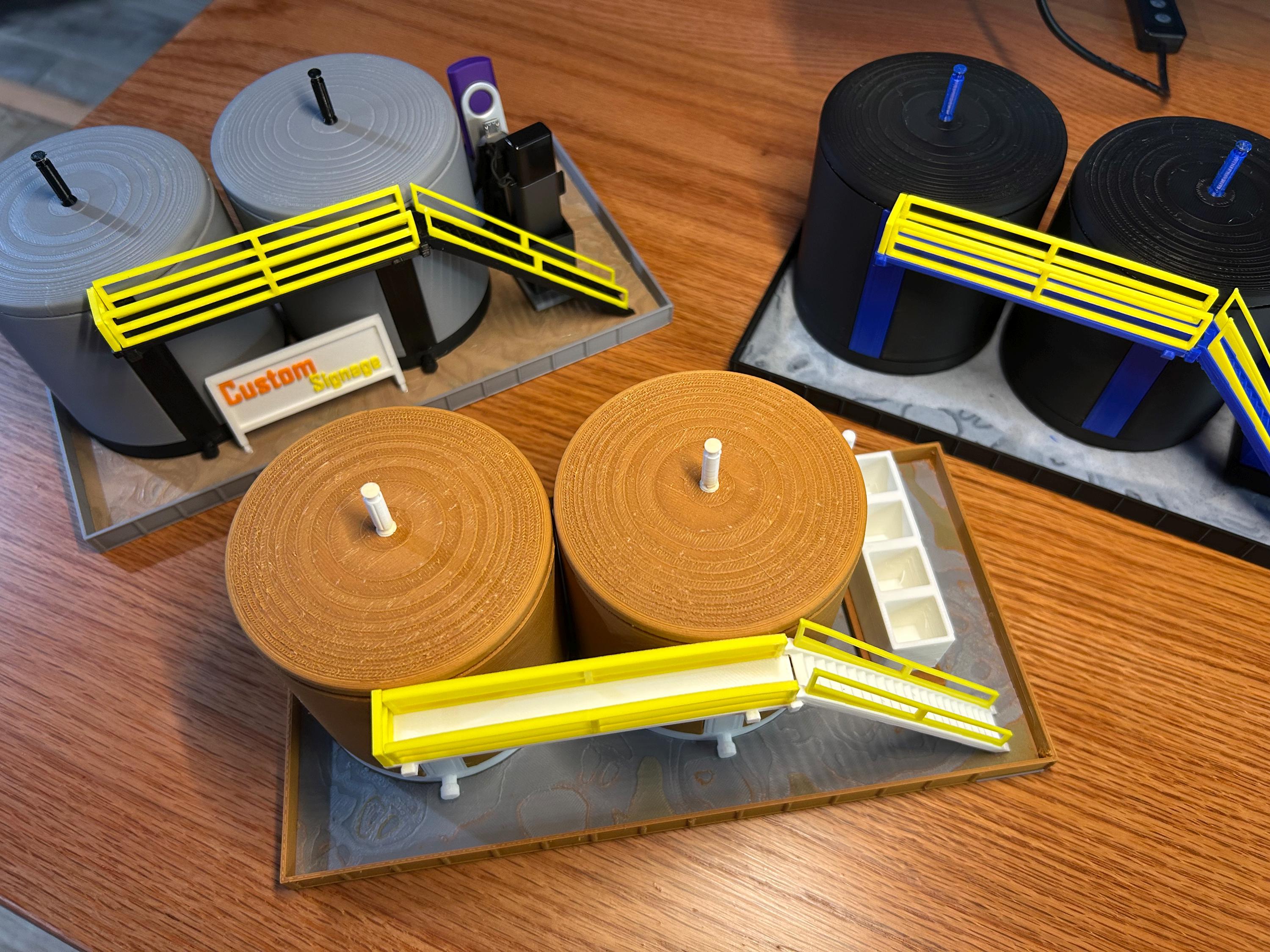 Oilfield Tank Battery 3D Printed Model | Plastic Model Assembly Kit ...