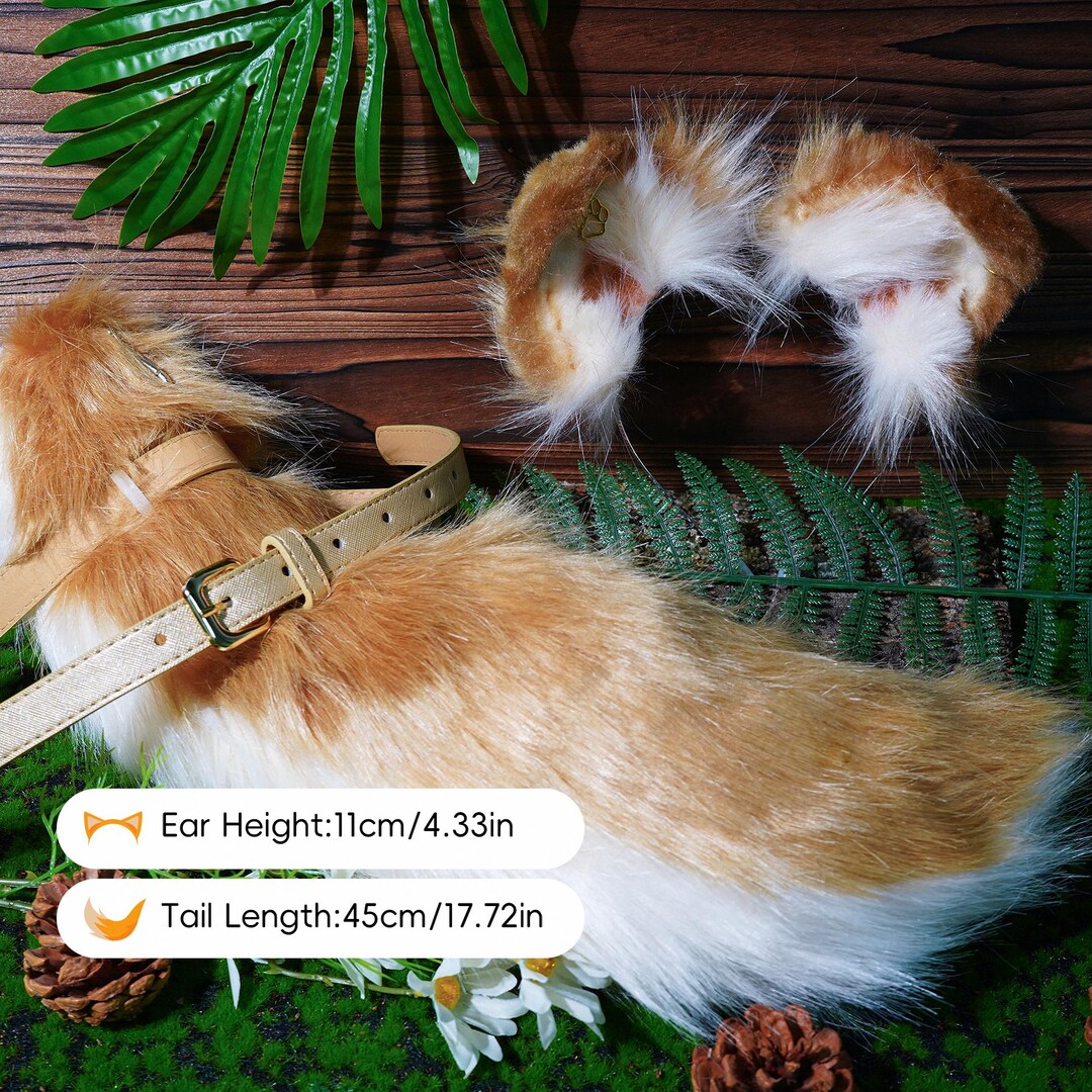 Golden Retriever Dog Puppy,handmade Artificial Fur Costume Ear Tail ...