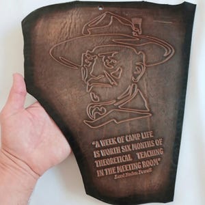 Leather Wall Plaque Made From Recycled Materials. Handmade, Available ...