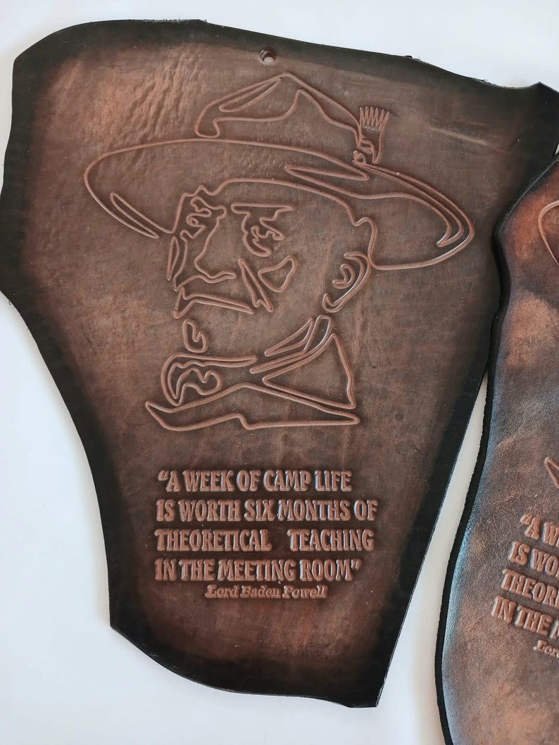 Leather Wall Plaque Made From Recycled Materials. Handmade, Available ...