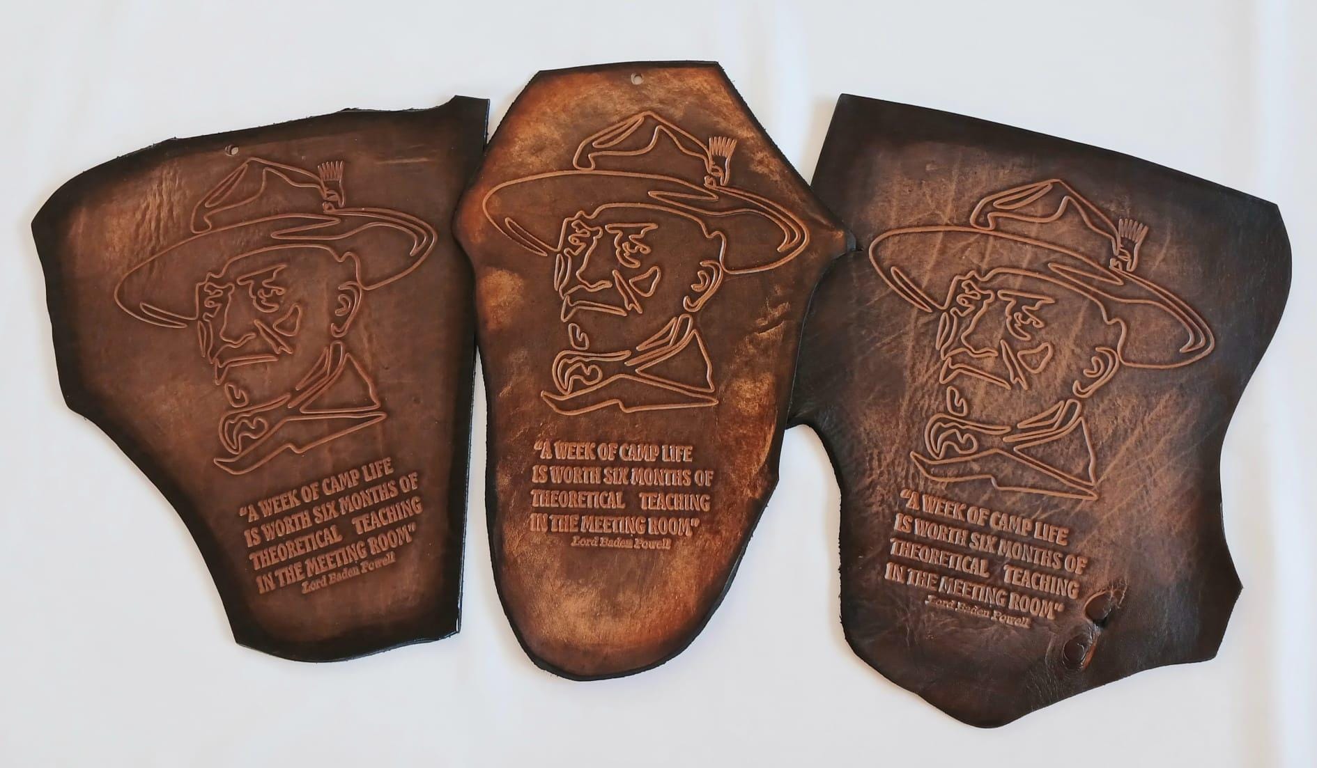 Leather Wall Plaque Made From Recycled Materials. Handmade, Available ...