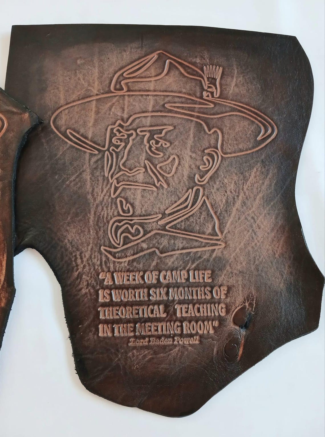 Leather Wall Plaque Made From Recycled Materials. Handmade, Available ...