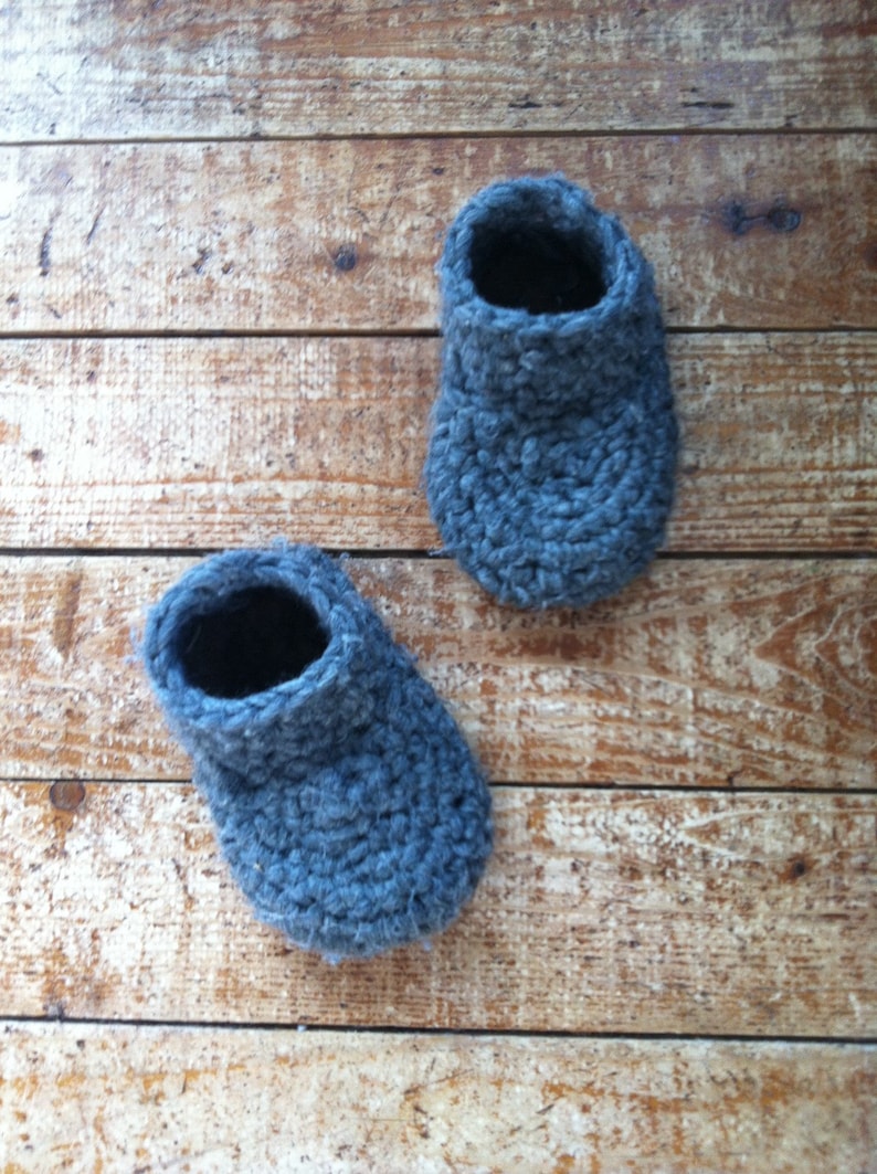 Wool Sheepskin Crochet Slipper Pattern for Infant, Toddler, Children ...