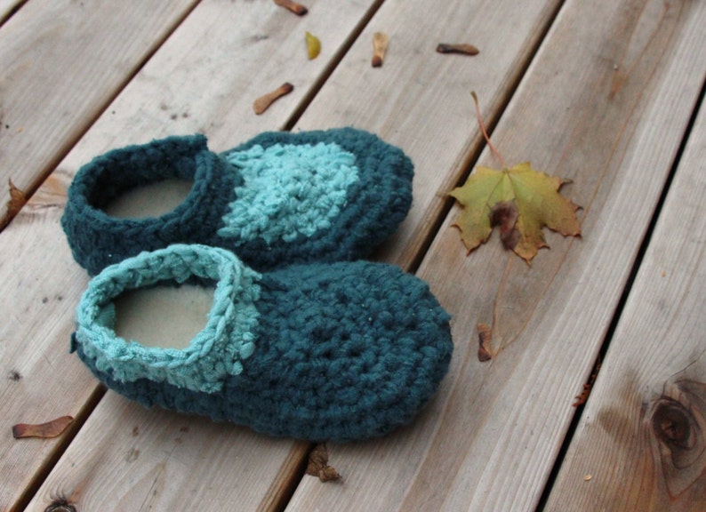 Pattern for Wool Sheepskin Crochet Slippers for Adults Size 5.5 to 13 ...