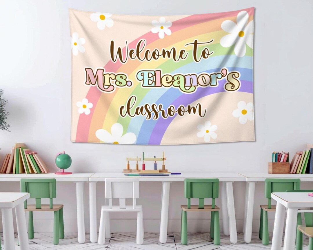 Custom Classroom Tapestry, Classroom Decor, Welcome Classroom Banner ...
