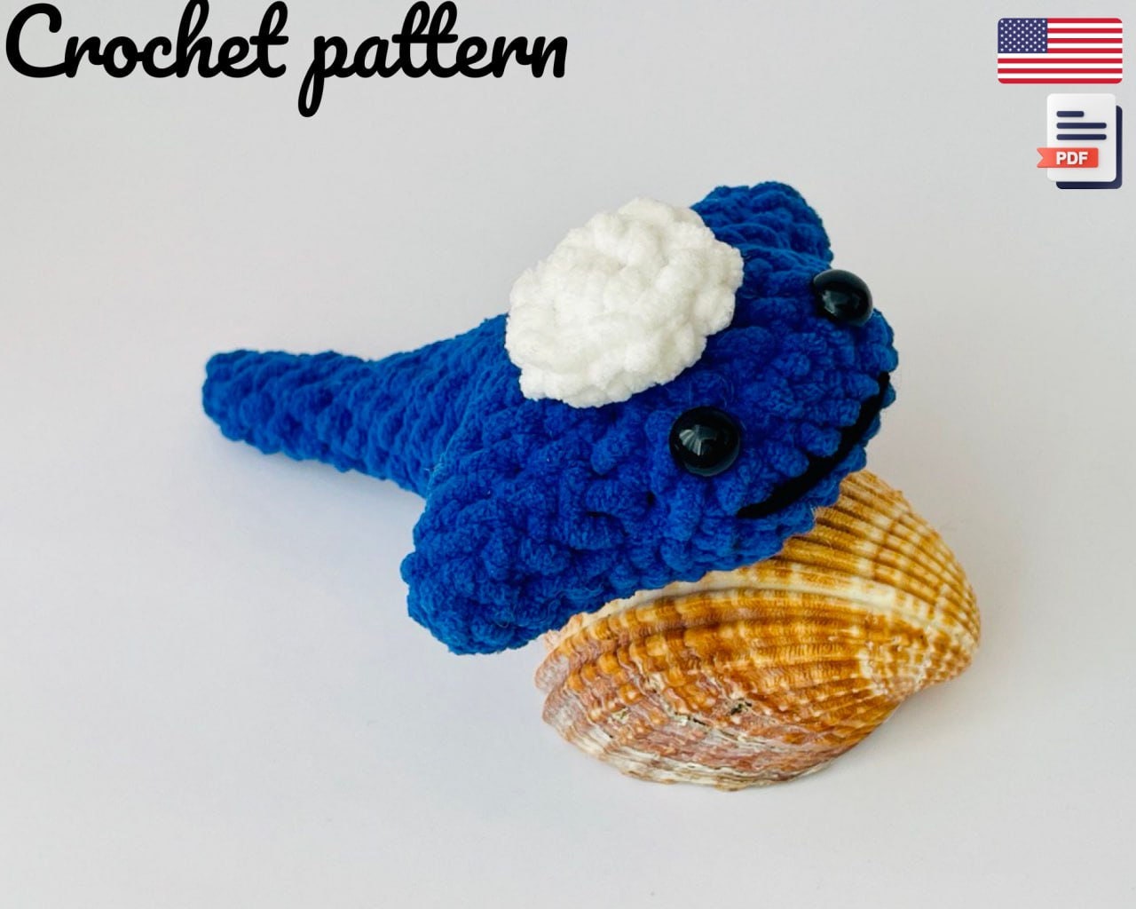 Adorable Stingray Crochet Pattern With Cute Hat DIY Amigurumi Tutorial ...