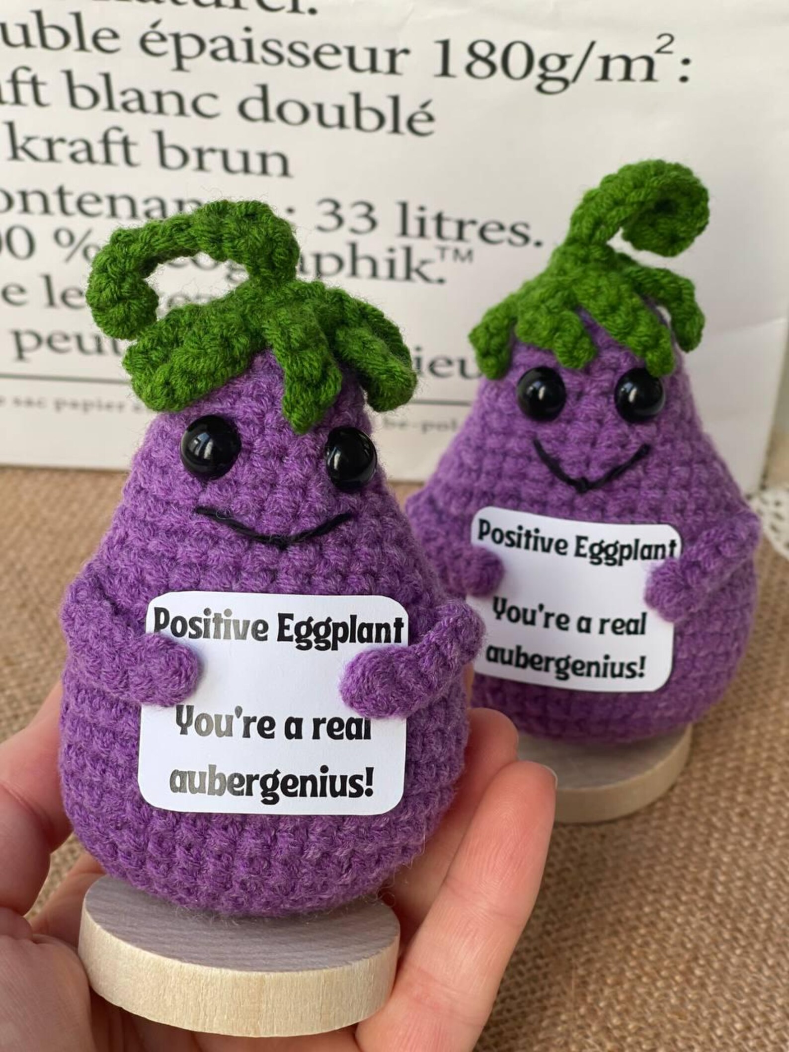 Positive Eggplant Crochet PDF Pattern - Simple & Quick for Beginners ...