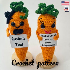 Positive Carrot Crochet Pattern - Beginner-friendly, Digital Download ...