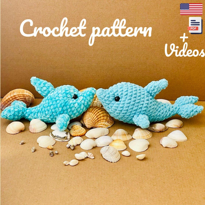 Easy-to-follow Dolphin Crochet Pattern - PDF With Detailed Instructions ...