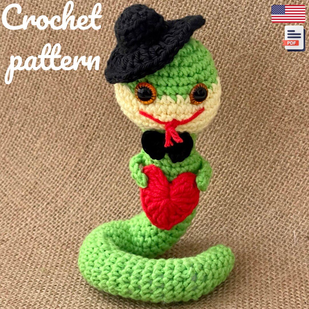 Positive Snake Crochet PDF Pattern - Simple & Quick for Beginners With ...