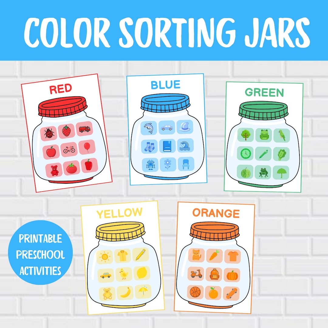 Printable Color Sorting Activities Color Matching Games Preschool ...