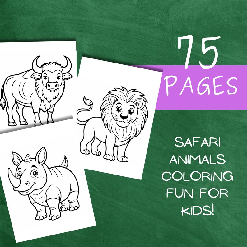 Safari Animals Coloring Pages Printable Safari Animals Kids Safari ...