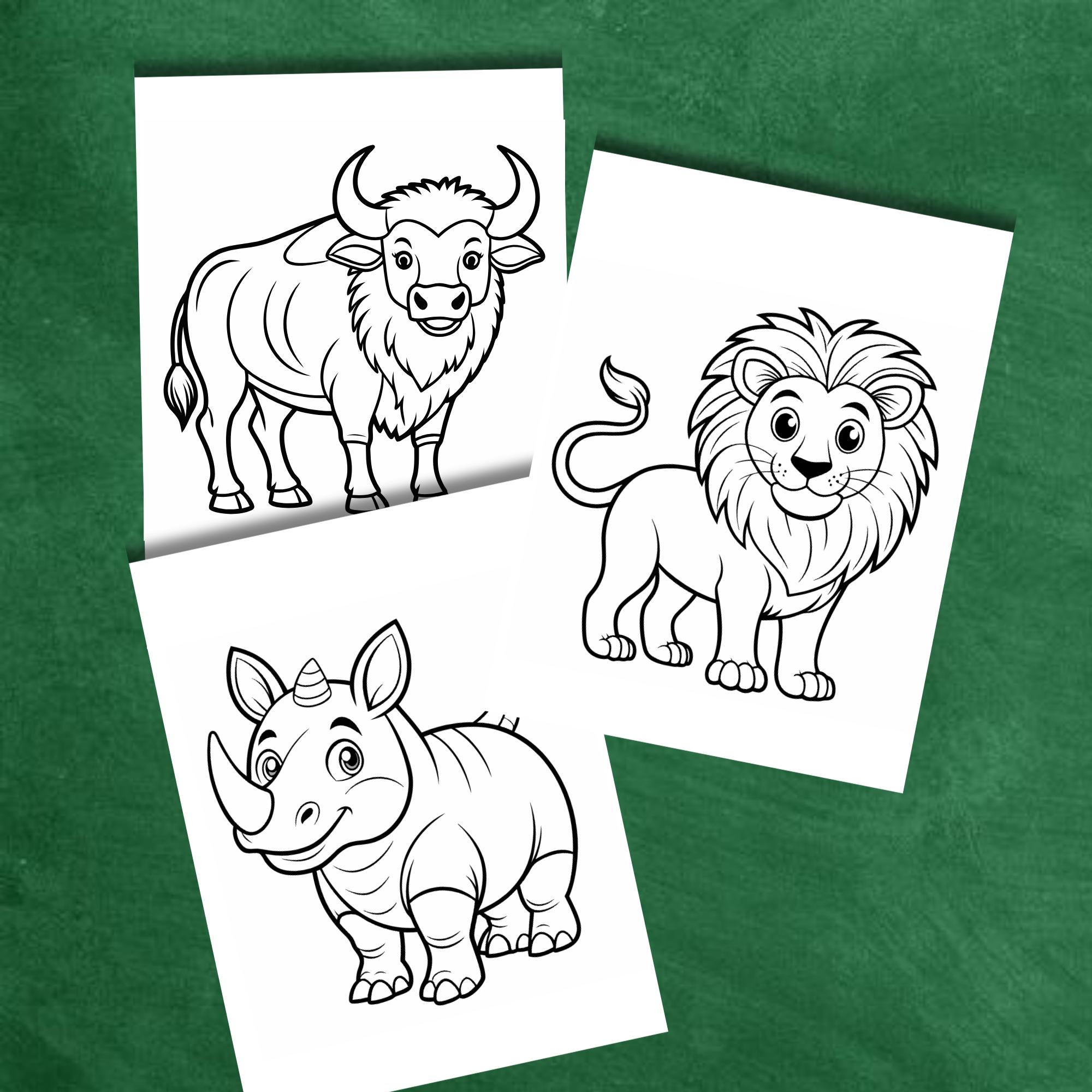 Safari Animals Coloring Pages Printable Safari Animals Kids Safari ...