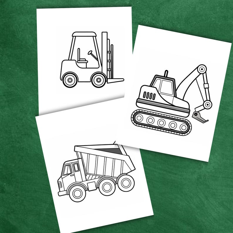 Construction Vehicles Coloring Pages Kids Coloring Page Printable ...