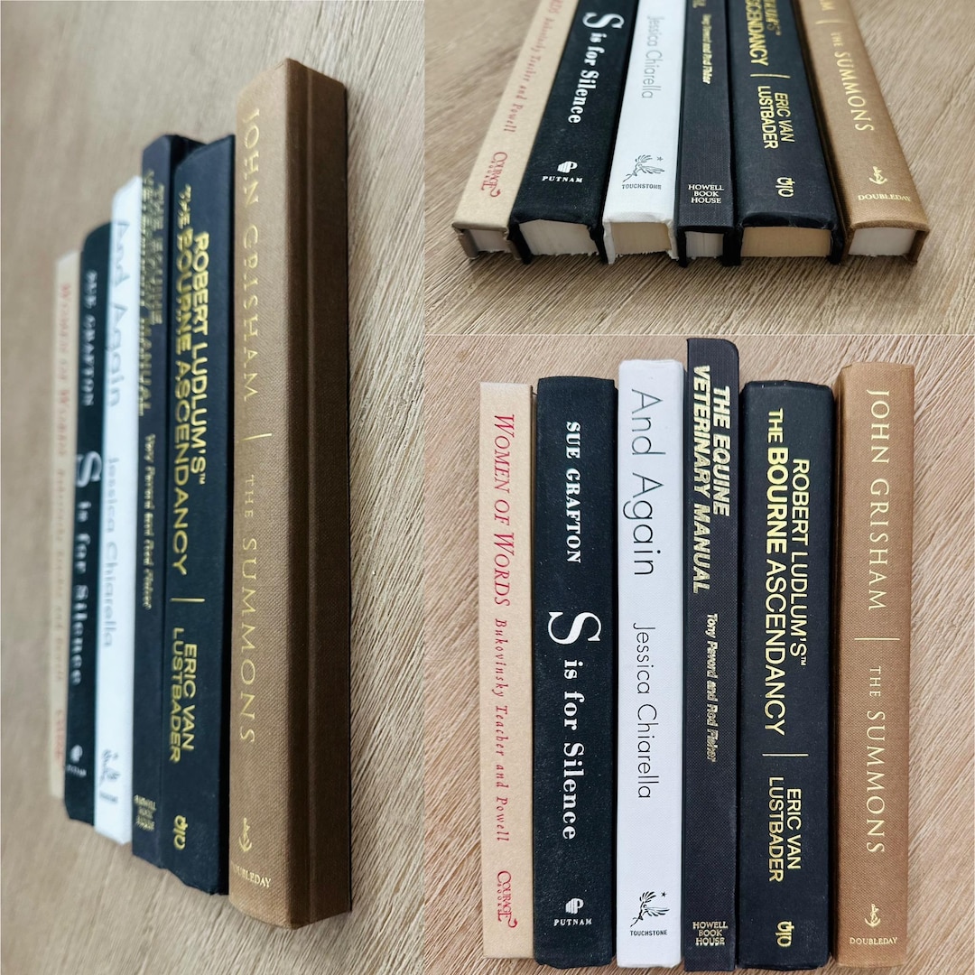 Trimmed Book Spines up to 9.5" Tall: Loose Hardcover Book Title Spine ...